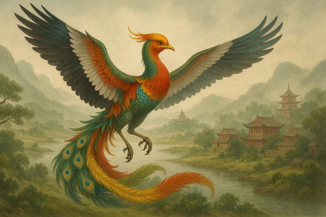 Fenghuang - Phoenix Queen Symbolizing Virtue in Ancient China